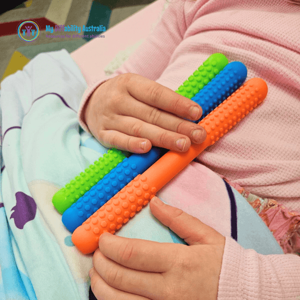Textured Hollow Bite Tubes Set of 3 I Chewable Handheld Sensory Tool