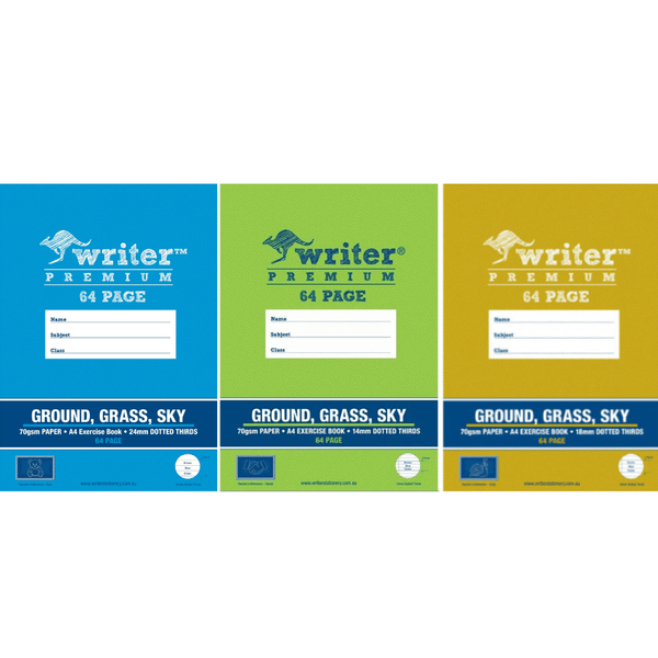Writer Premium Exercise Book Ground Grass Sky A4 64 Page - My ...